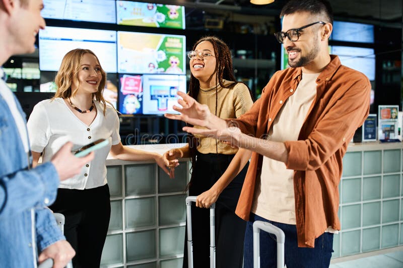 Multicultural Colleagues Stand Together in a Stock Image - Image of ...