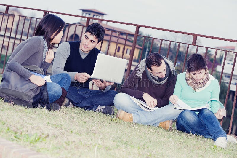 Multicultural College Students Stock Photo - Image of happiness ...