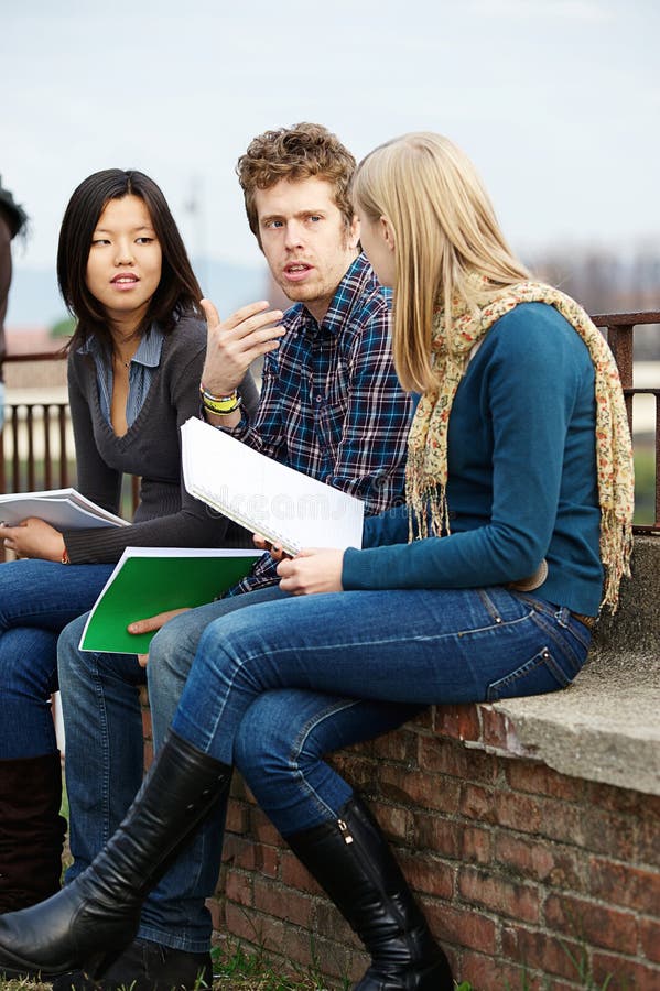 Multicultural College Students Stock Image - Image of happiness ...