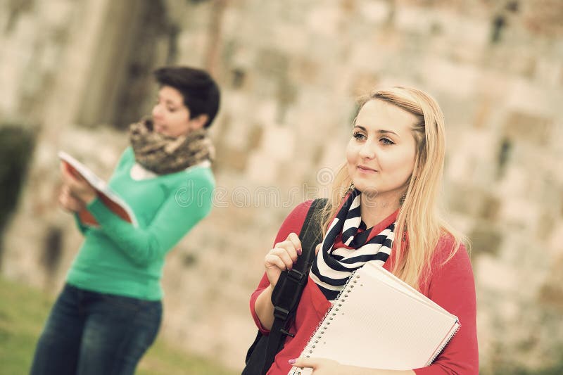 Multicultural College Students at Park Stock Image - Image of ...