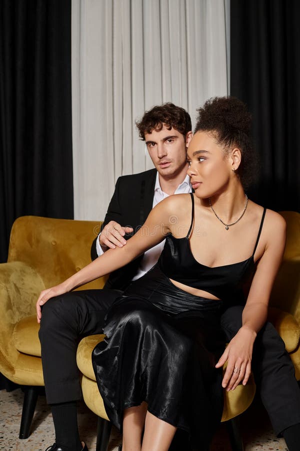 Multicultural Couple in Black Evening Outfits Stock Photo - Image of ... Multicultural Couple in Black Evening Outfits Stock Photo - Image of ...