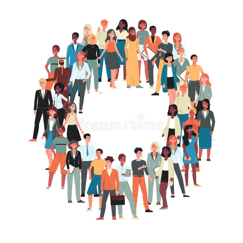 Multicultural Crowd Stock Illustrations – 6,629 Multicultural Crowd ...