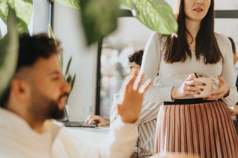 Creative Business Team Working Together in a Modern Office, Discussing ...