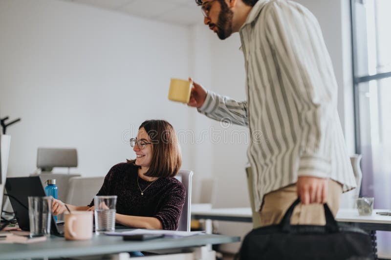 Multicultural Employees Collaborating in a Creative Office for a ...