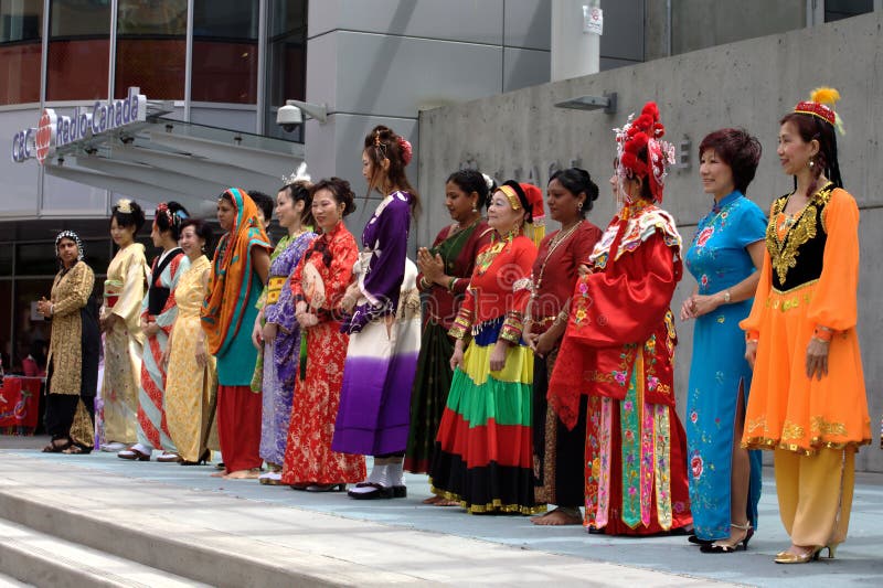 Multicultural Fashion Show editorial stock image. Image of purple ...