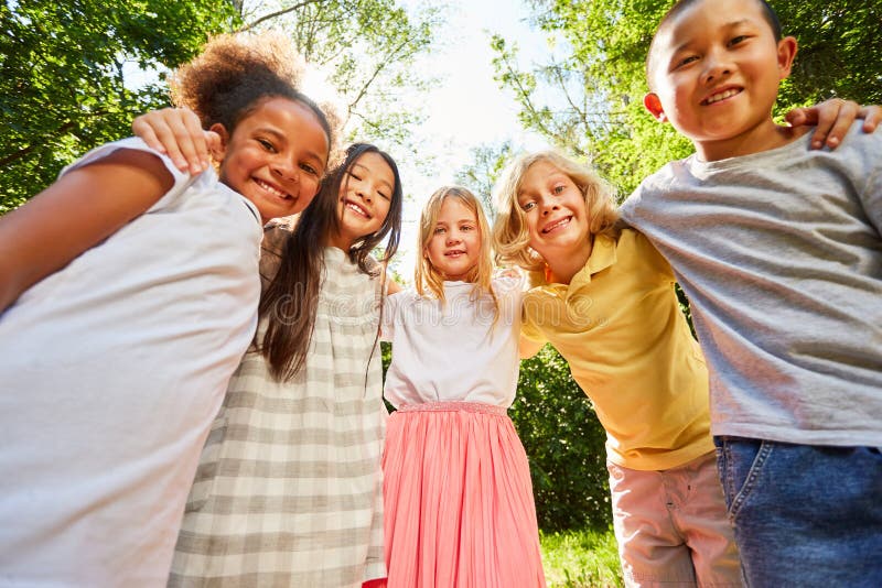 Multicultural Group of Children for Friendship Stock Photo - Image of ...