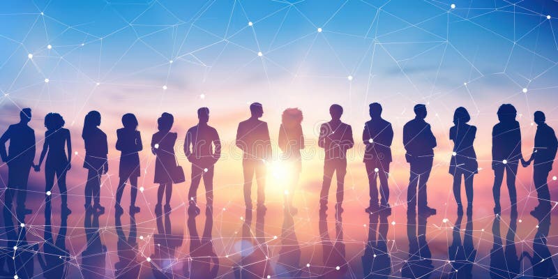 A Multicultural Group of Individuals Stands Together Against a Backdrop ...