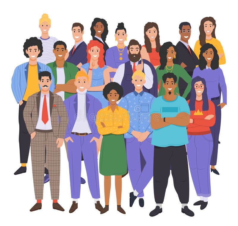 Multicultural Group of People. People of Different Races and Cultures ...