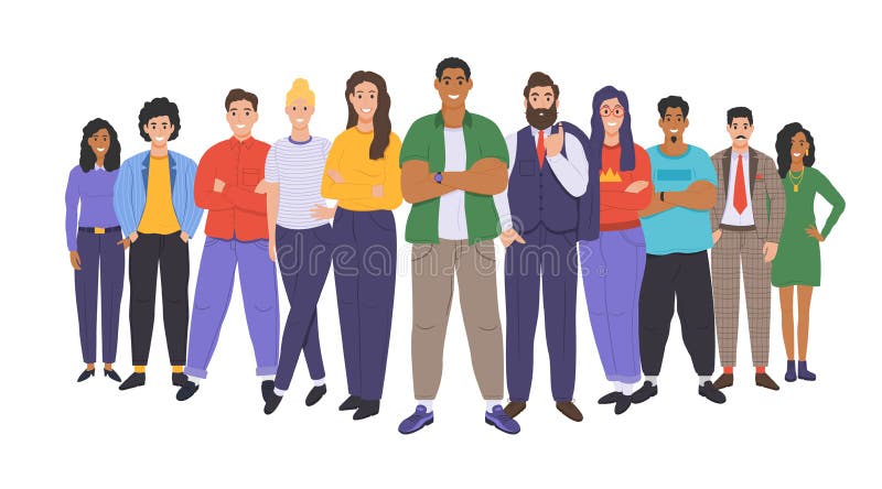 Multicultural Group of People. People of Different Races and Cultures ...