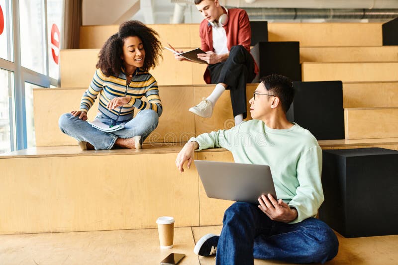 A Multicultural Group of Students, Including Stock Image - Image of ...
