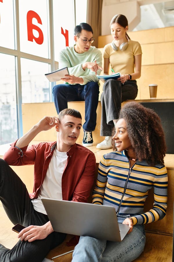 A Multicultural Group of Students, Including Stock Image - Image of ...