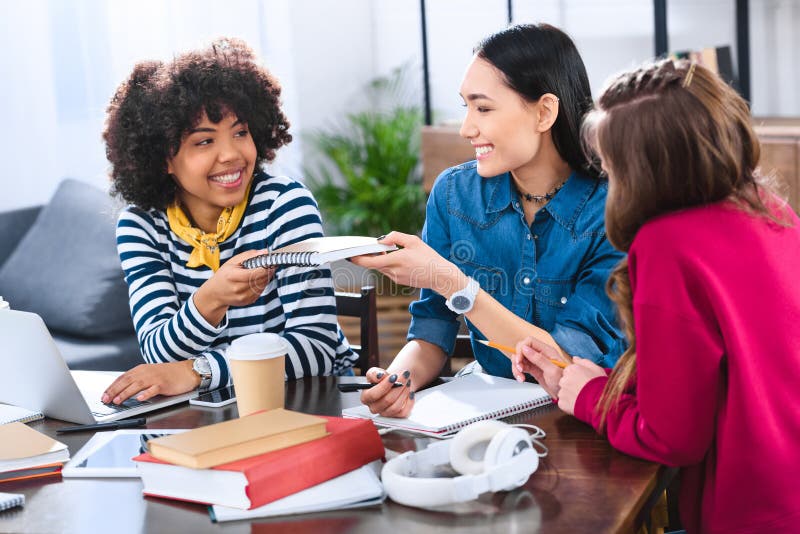 Multicultural Group of Young Students Stock Photo - Image of beautiful ...