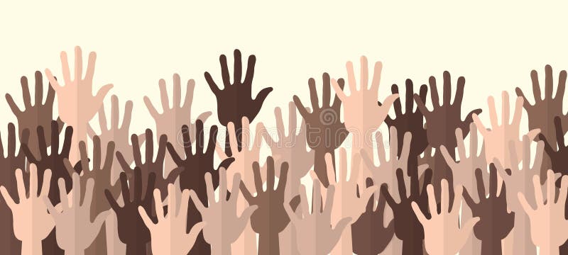 Multicultural Colourful Hands, Vector Illustration Stock Vector ...