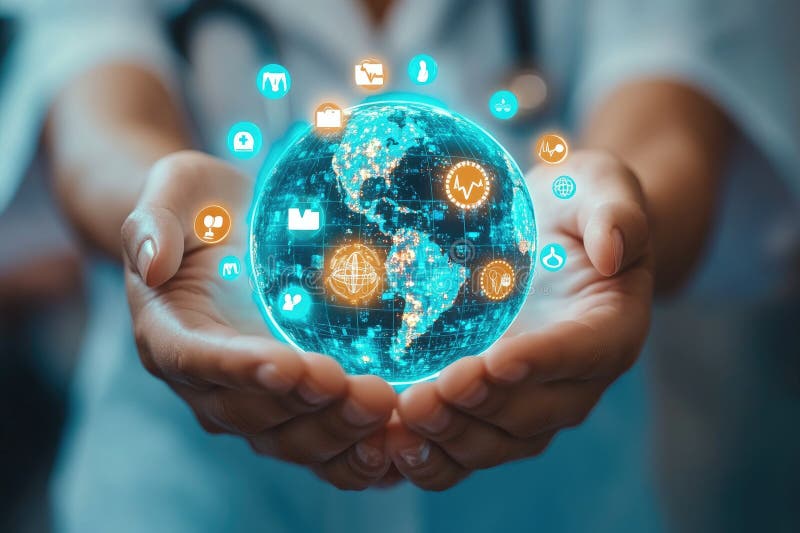 Multicultural Health Professionals Supporting Global Care Stock Image ...