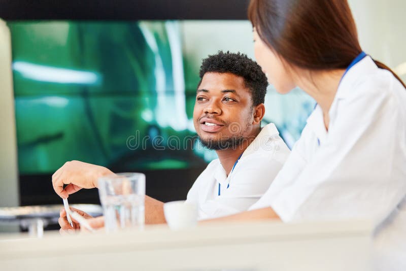 Multicultural Medicine Students Learn Together Stock Photo - Image of ...