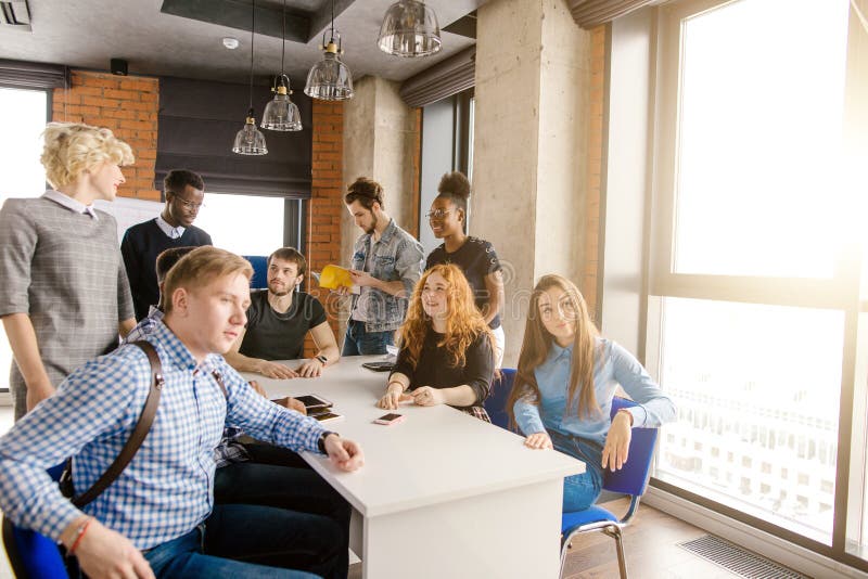 Multicultural Students Activist Forming Group Stock Image - Image of ...