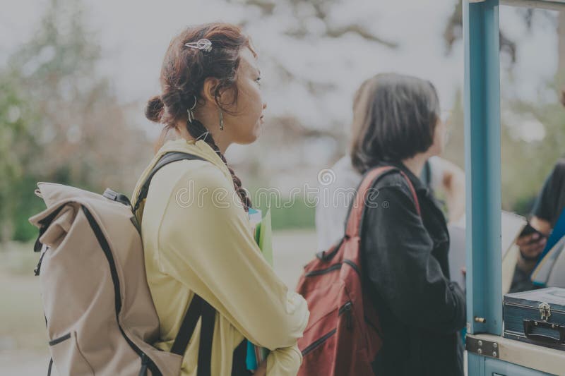 Multicultural Students Gathering in the Park during Class Breaks Stock ...