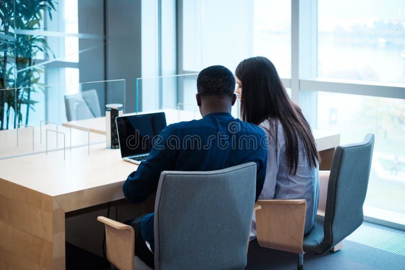 Multicultural Students Studying in a Public Library Stock Image - Image ...