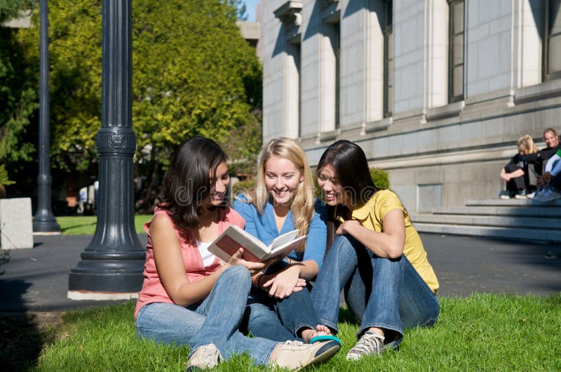 Multicultural Students on University Campus Stock Photo - Image of ...