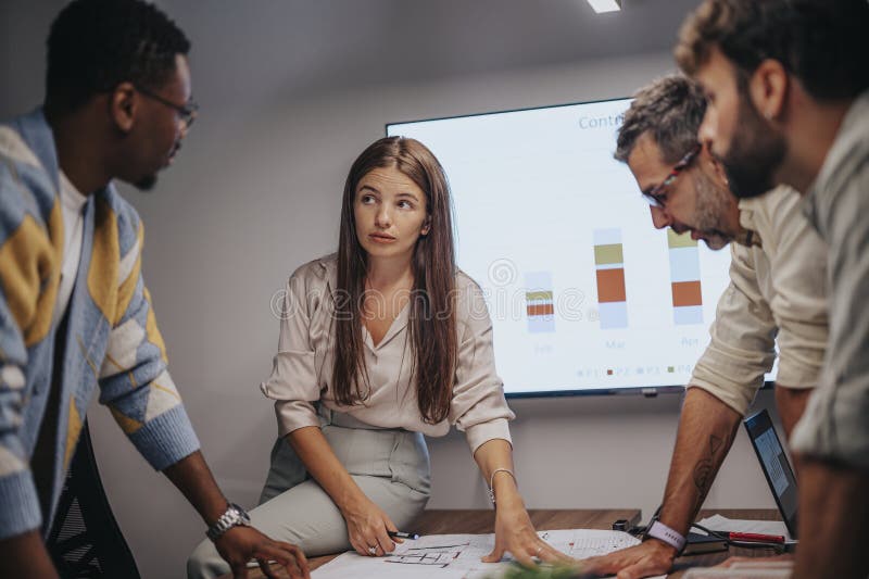 Multicultural Team Collaborating in a Conference Room for Successful ...