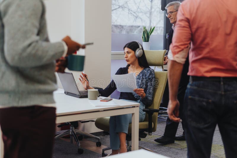 Multicultural Team Collaboration in a Modern Corporate Office for ...