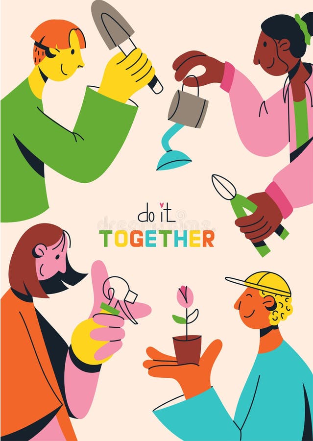 Multicultural Team Flat Vector Illustration. People of Different ...