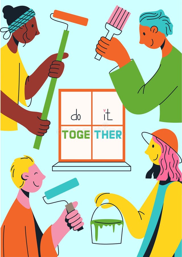 Multicultural Team Flat Vector Illustration. People of Different ...