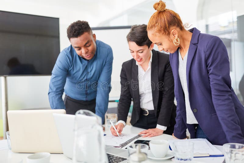 Multicultural Team in a Project Meeting Stock Photo - Image of startup ...