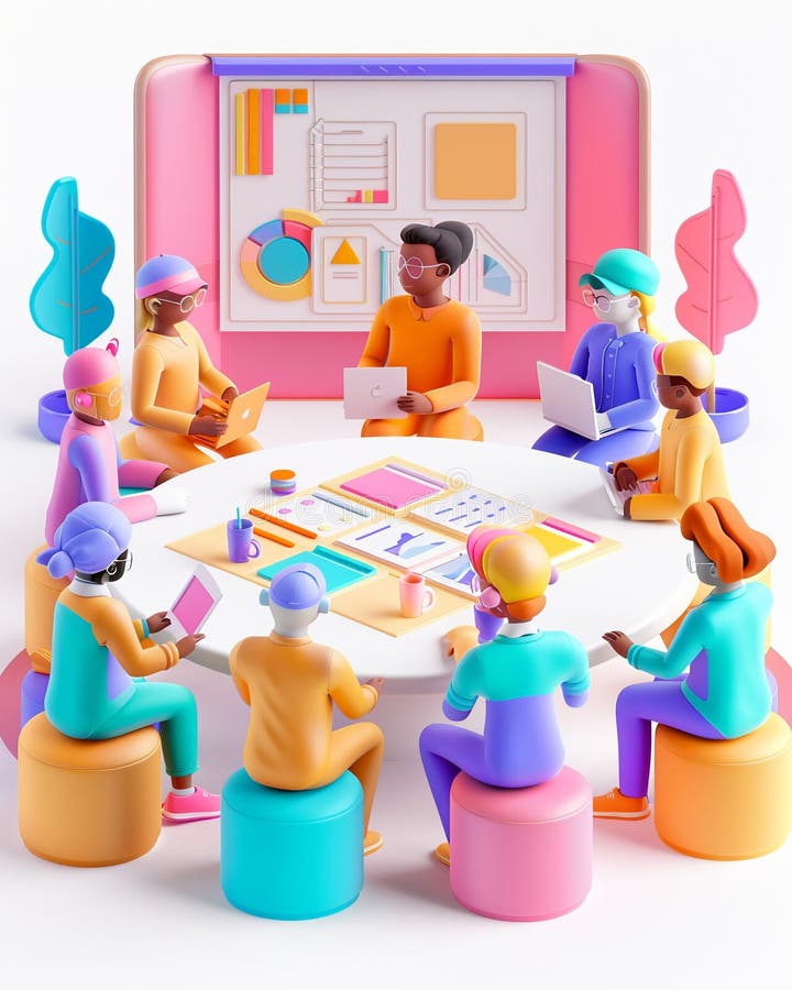 Multicultural Teams at a Corporate Headquarters, Working Together ...