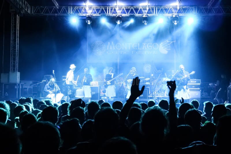 Multidão feliz no concerto foto editorial. Imagem de jogar - 85591121