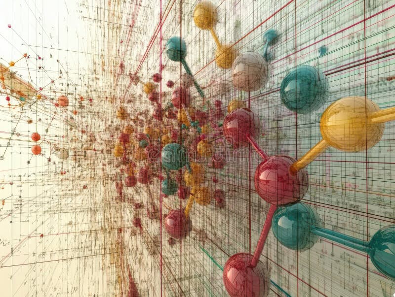Multidimensional Data Network Visualization Stock Image Image Of