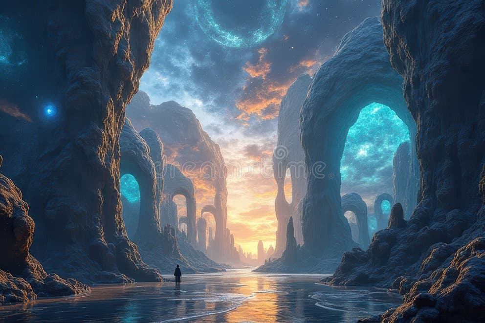 Exploring the Multidimensional Universe Stock Illustration ...