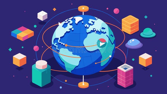 A Multidimensional Sculpture Showcasing Data Flowing on Different ...