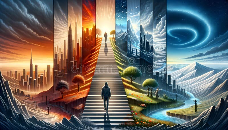 A Multidimensional World - AI Generated Image Stock Illustration ...