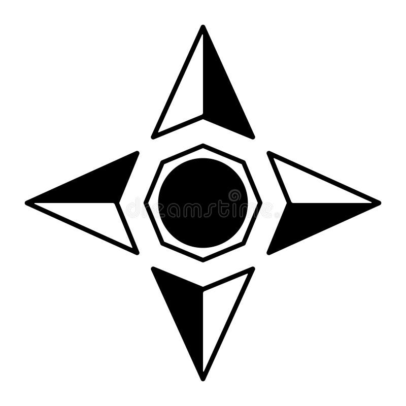 Four Directions Pointing Arrow Icon Stock Vector - Illustration of ...