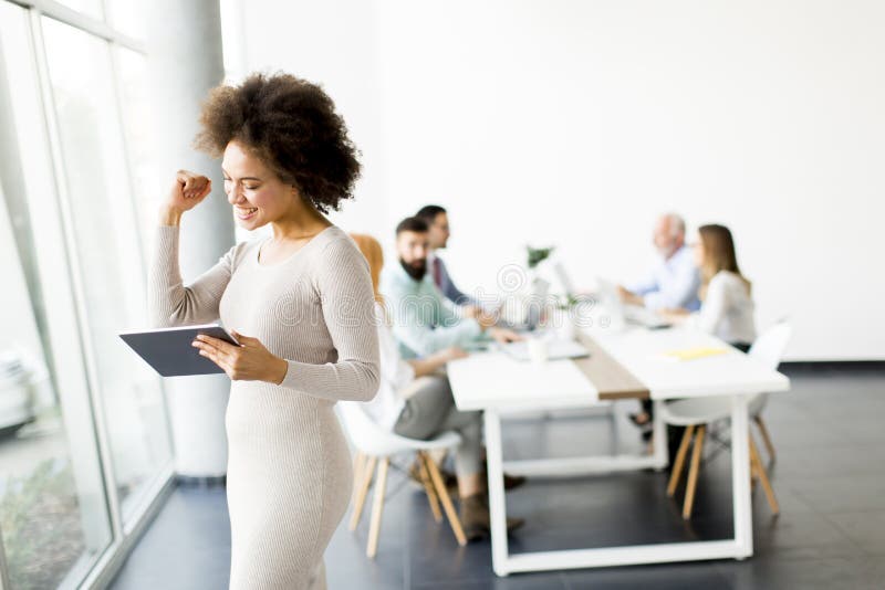 Multiethnic Business Team Working at the Same Office Stock Image ...