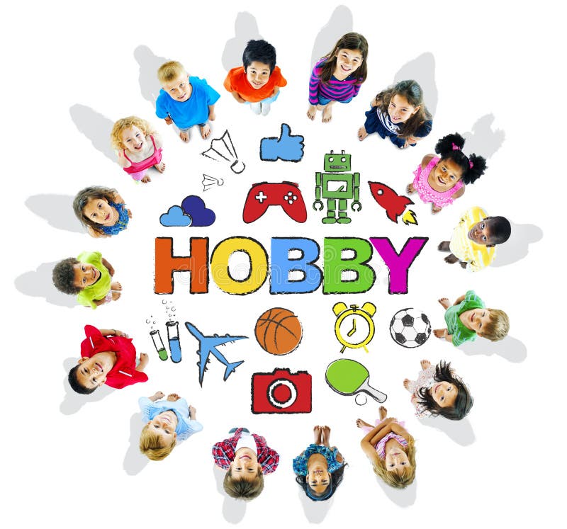 Multiethnic Children Forming a Circle with Hobby Concept Stock ...