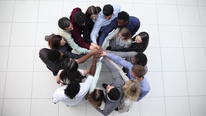Multiethnic College Students Fold Their Hands in Place Stock Video ...