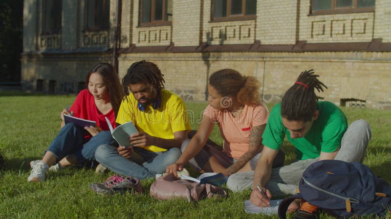 Multiethnic College Students Fold Their Hands in Place Stock Video ...