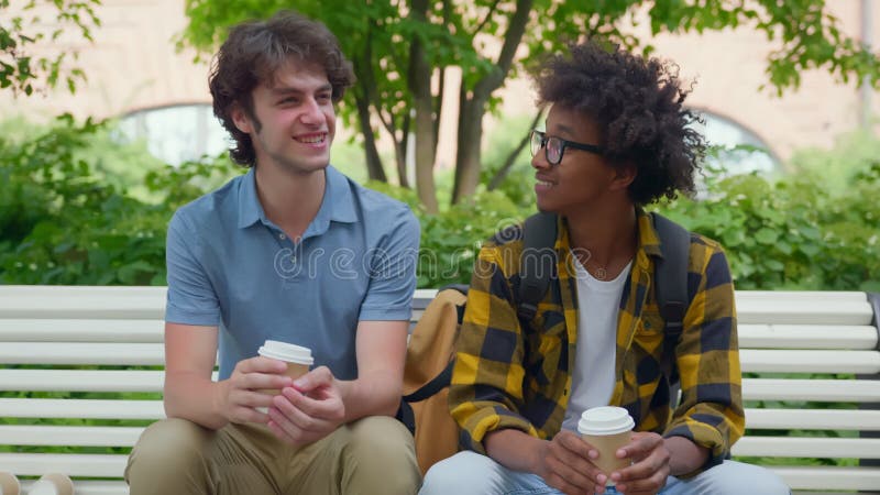 Multiethnic College Students Fold Their Hands in Place Stock Video ...