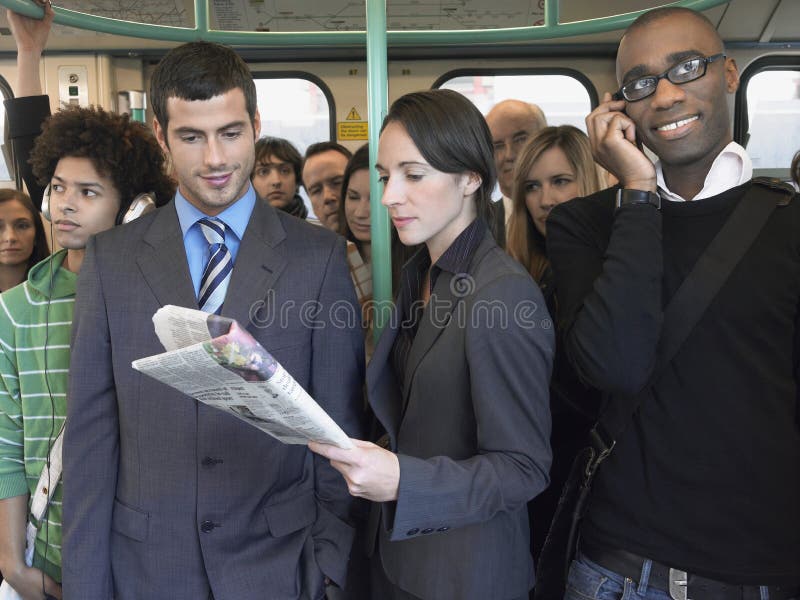 Business Commuters Getting Off Train Stock Image - Image of rushhour ...