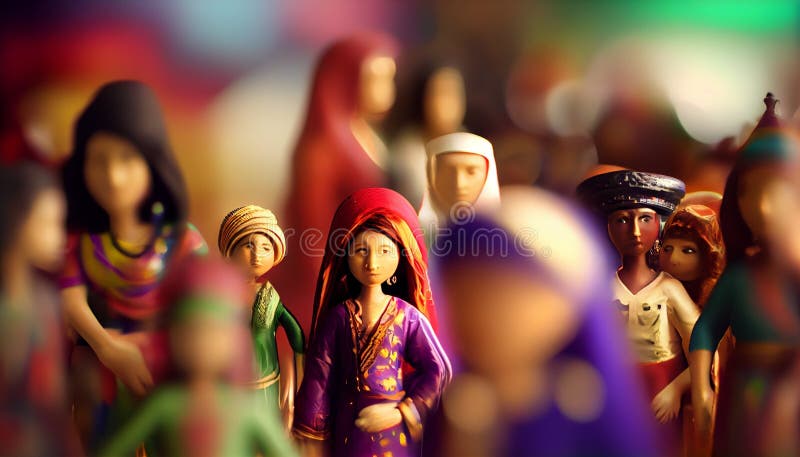 Multiethnic Culturally Diverse Background Wallpaper Stock Illustration ...