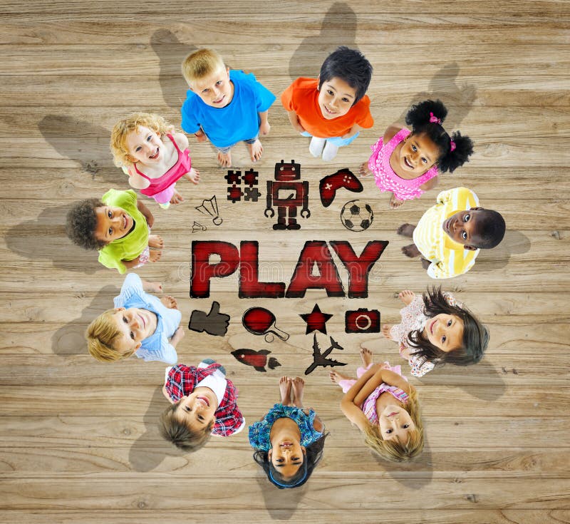 Children Play Kite Lifestyle Activity Concept Stock Image - Image of ...