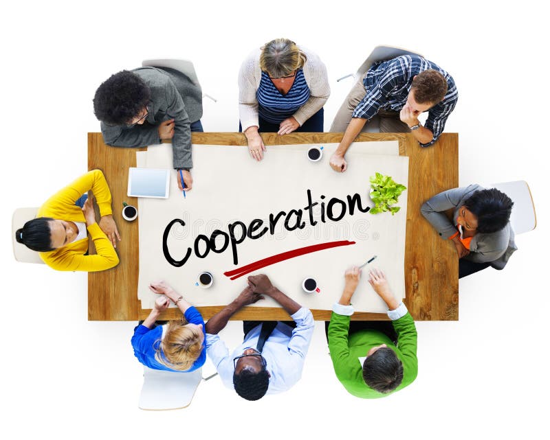 Group Project People Students Workers Cooperation Collaboration Stock ...