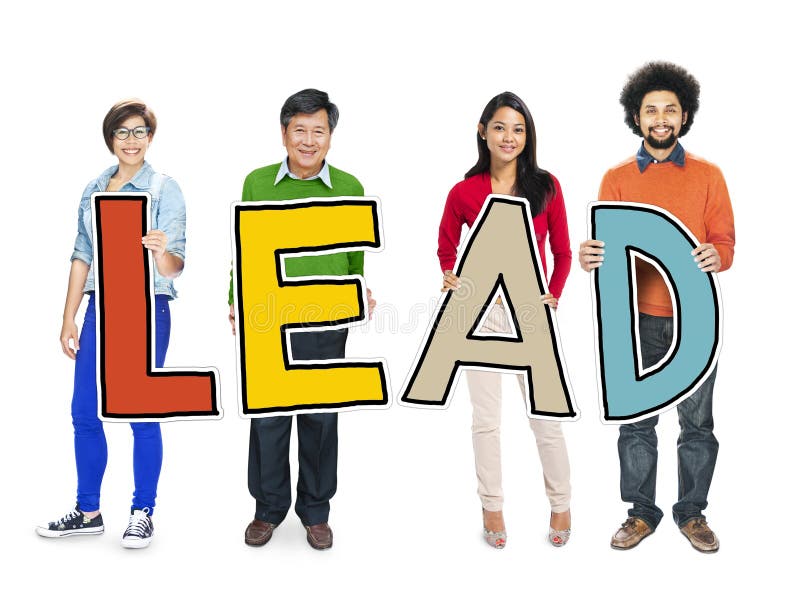 Multiethnic Group of People Holding Letter Lead Stock Image - Image of ...