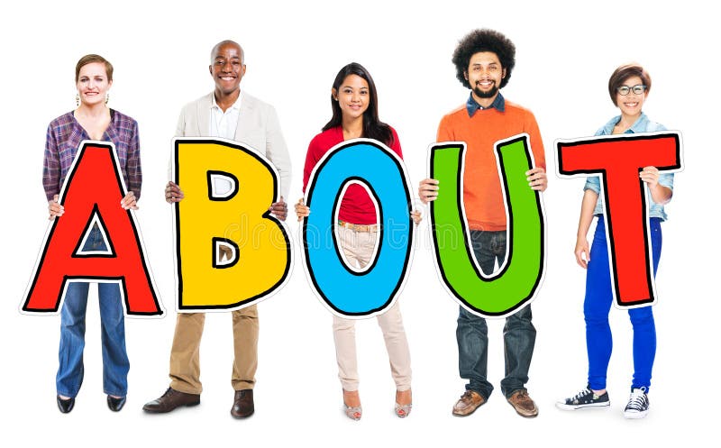 Multiethnic Group of People Holding Text about Stock Photo - Image of ...