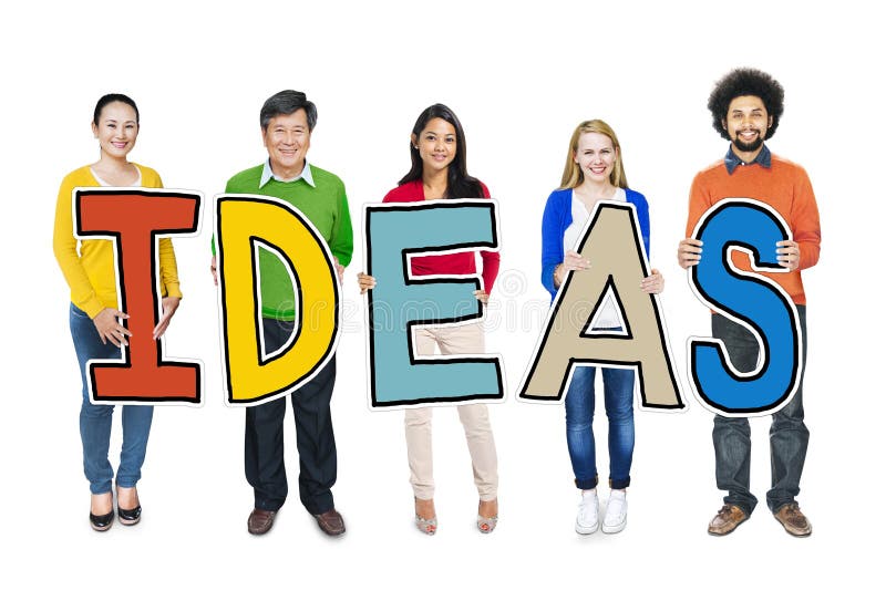 Multiethnic Group of People with Ideas Stock Image - Image of adult ...