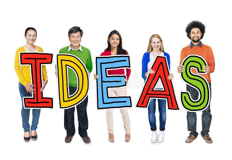Multiethnic Group of People with Ideas Concept Stock Image - Image of ...
