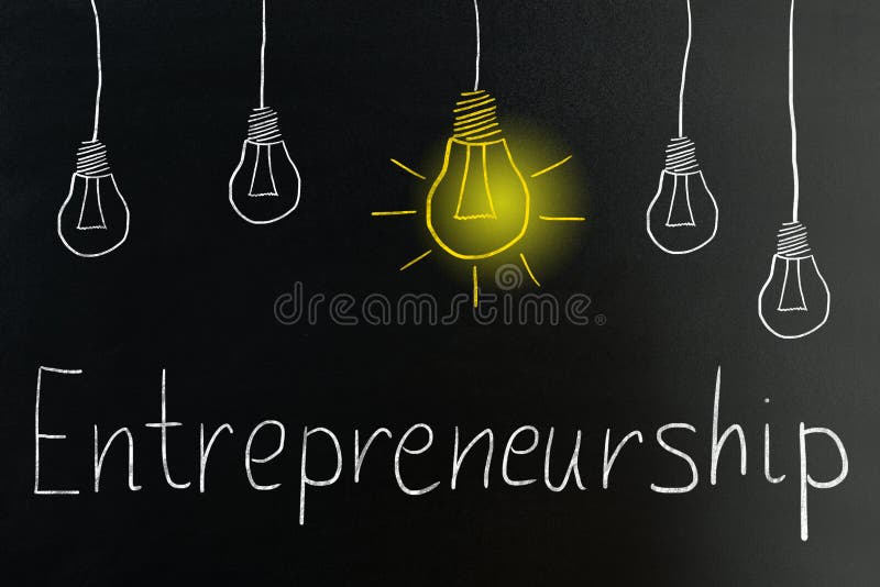 Entrepreneurship Concept on Blackboard Stock Image - Image of ...