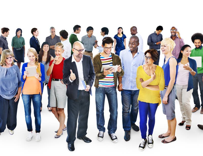 Multiethnic Group People Using Digital Devices Concept Stock Image ...